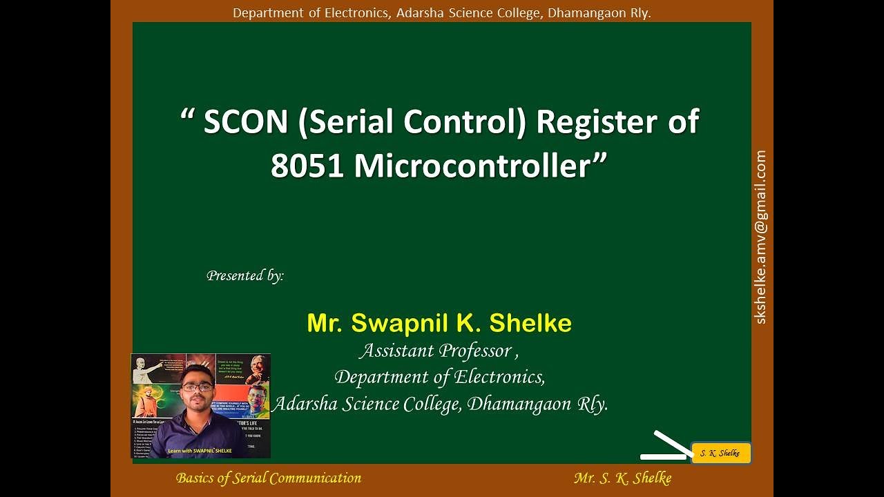 Scon Serial Control Register Of 8051 Microcontroller Learn With