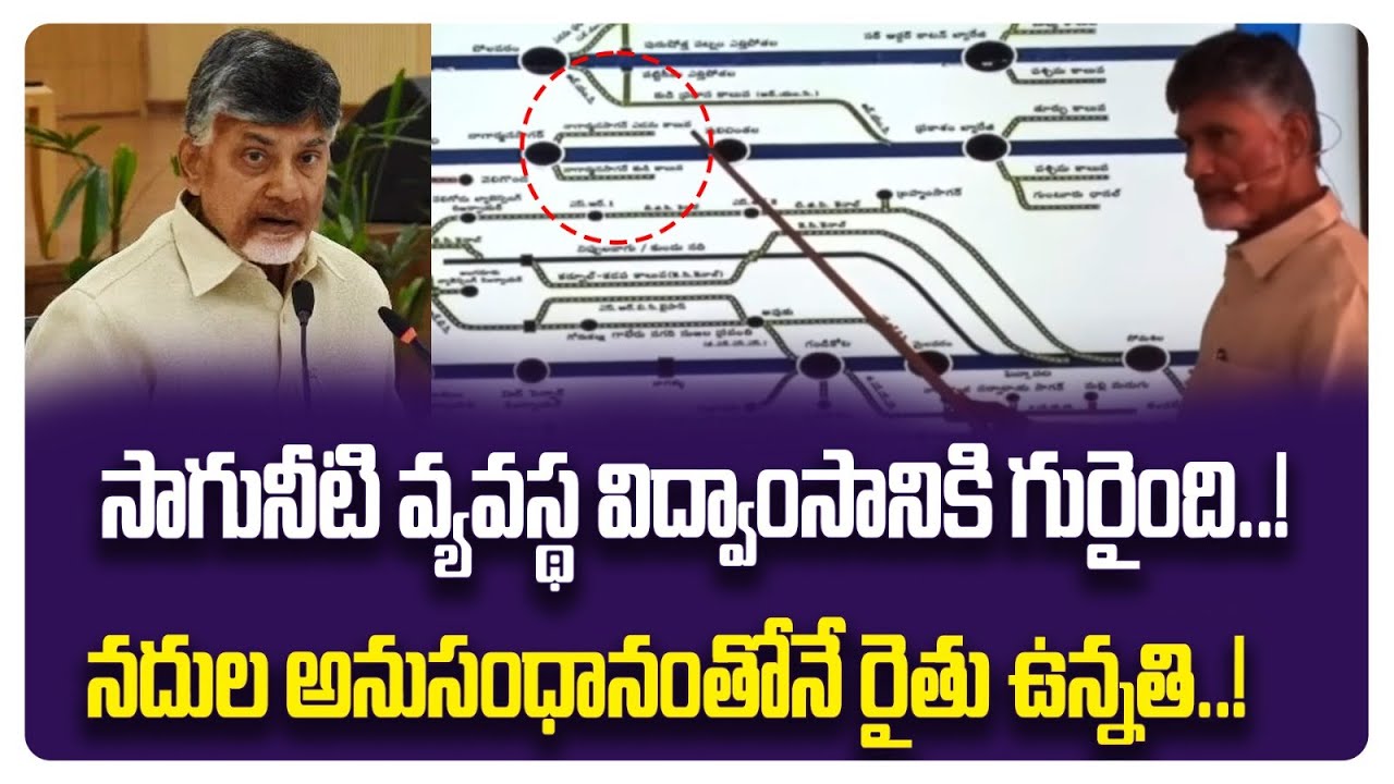 Chandrababu Naidu Explains About AP Water Resource Map | TDP vs YCP ...