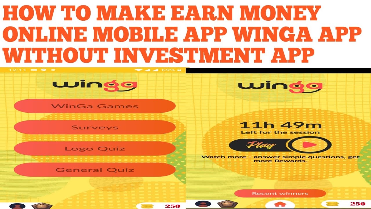 HOW TO MAKE EARN MONEY ONLINE MOBILE APP WINGA APP WITHOUT INVESTMENT ...