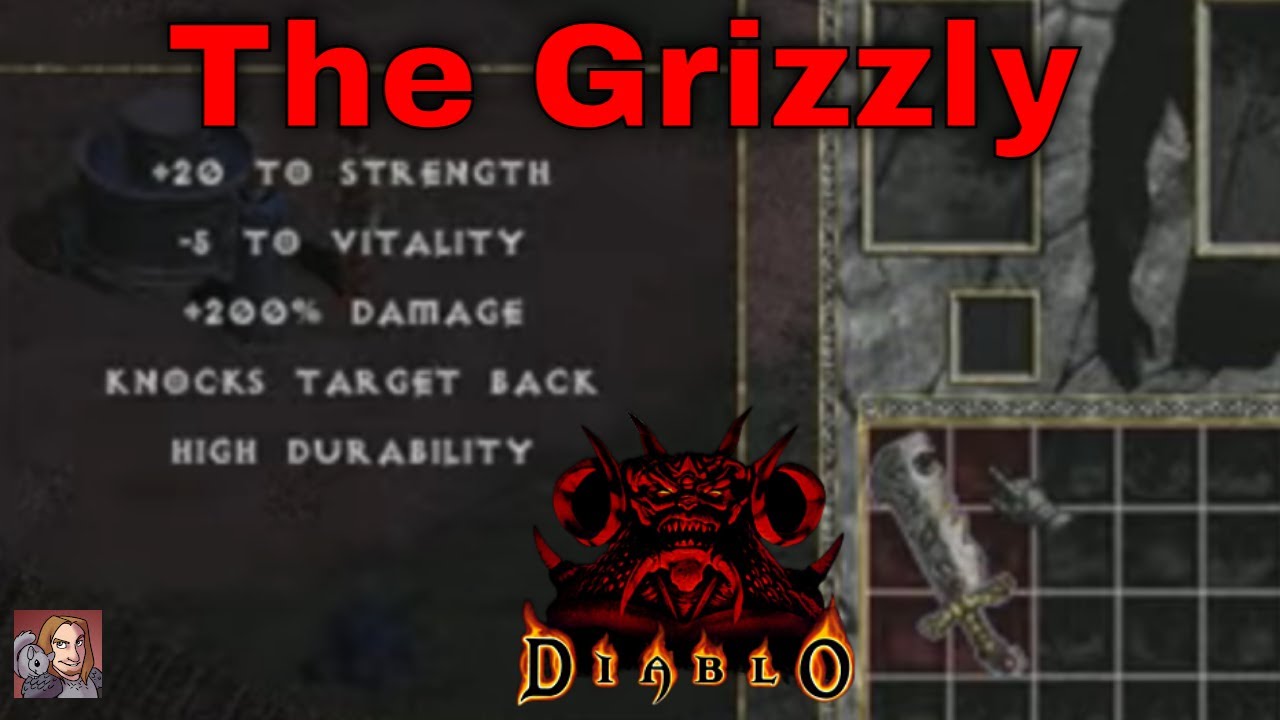 Diablo 1 Unique Items (The Grizzly) - YouTube