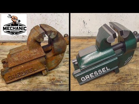 Rusty Deadlocked Vise - Perfect Restoration#hardwork #youtube