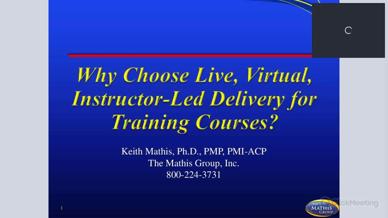 Why Choose Live, Virtual, Instructor Led Courses - YouTube