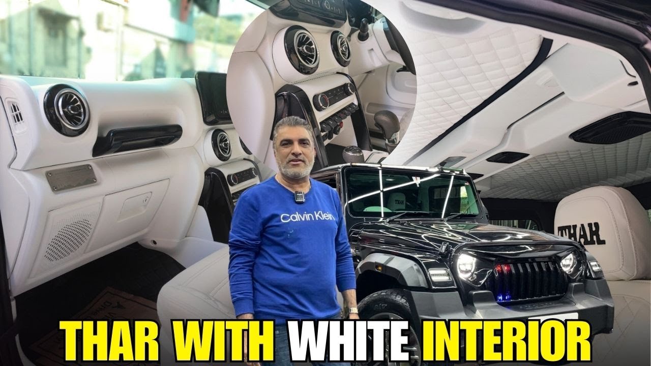 Mahindra Thar With White Interior I Luxury Inside Thar | Must Watch ...
