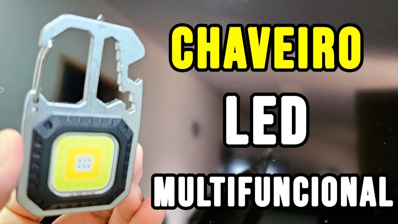 MINI CHAVEIRO LED MULTI FUNCIONAL COM LANTERNA, ABRIDOR, CHAVE DE FENDA ...