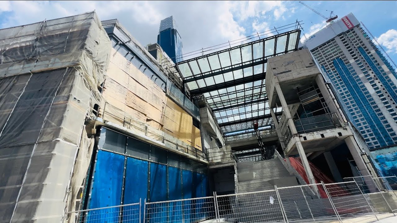 [4K60FPS] TRX ramping up construction | Tun Razak Exchange (TRX) Mall ...