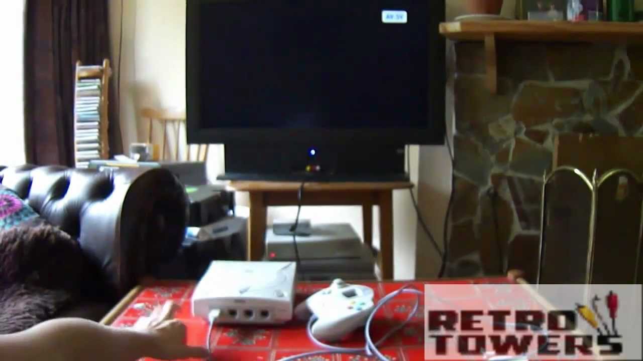 How to connect a Sega Dreamcast to a TV with AV Cables - YouTube