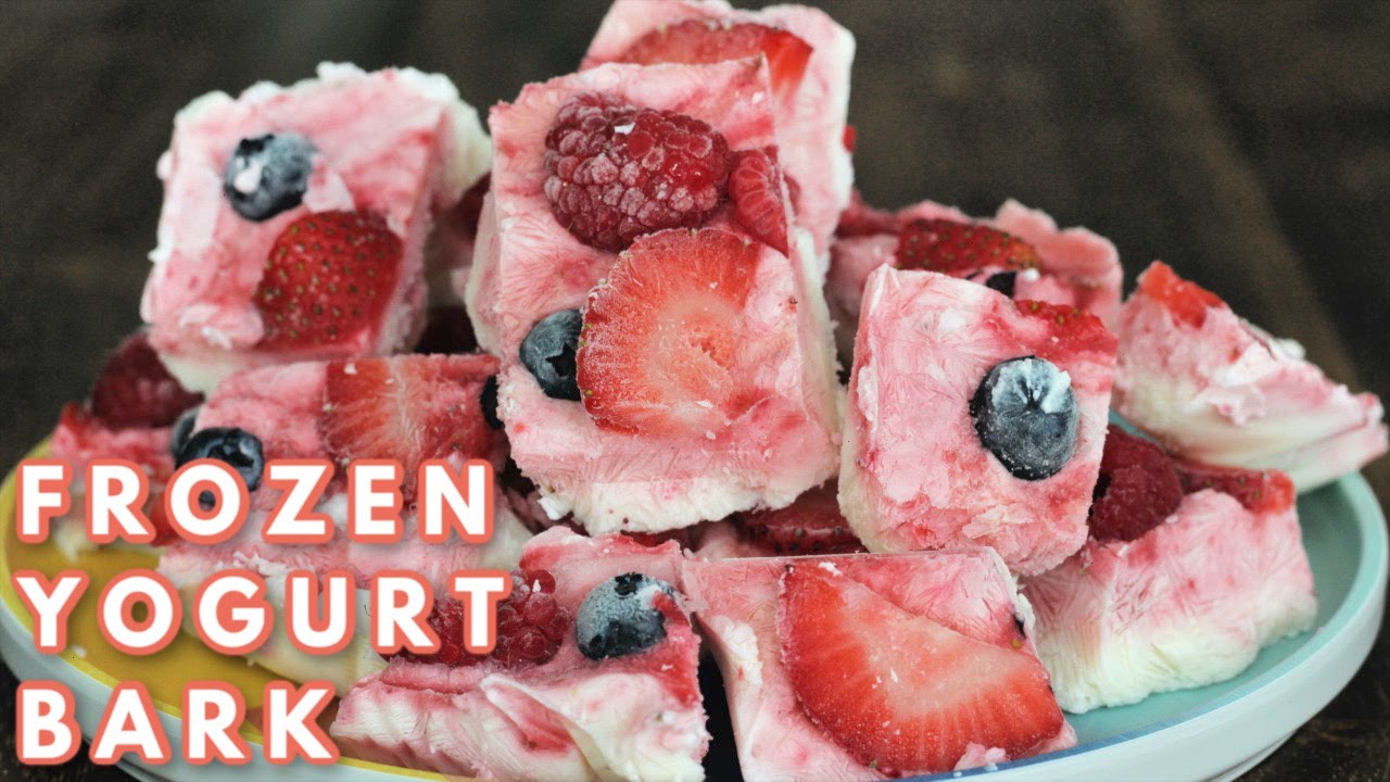 Healthy Frozen Snacks Recipe | Frozen Yogurt Bark | Simple and Delish ...