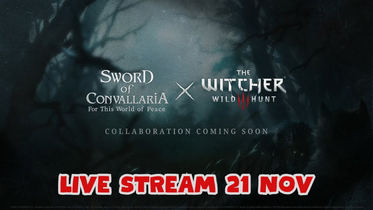 WITCHER 3 COLLAB LIVESTREAM NEXT WEEK [SWORD OF CONVALLARIA] - YouTube