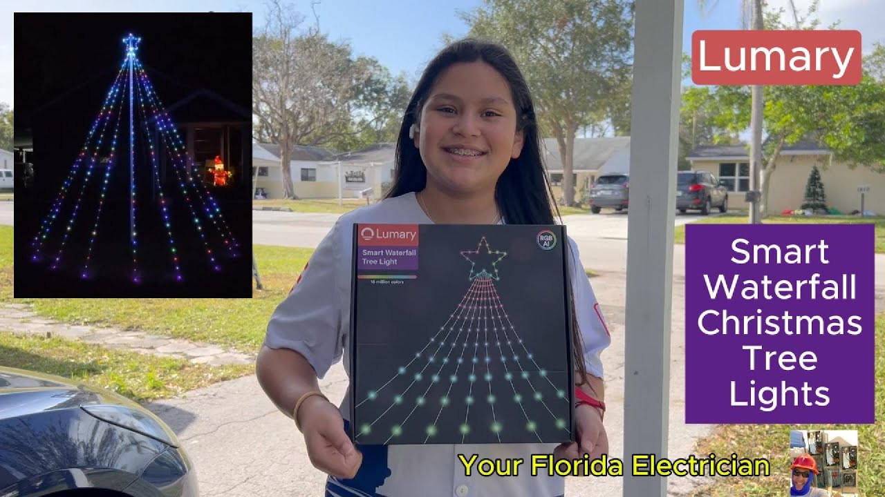 LuMary Smart WaterFall Christmas Tree Lights | Easy Installation - YouTube