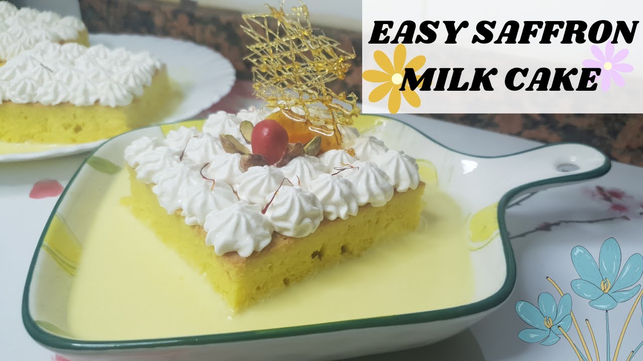 EASY SAFFRON MILK CAKE RECIPE l Super Chilled & Super Tasty l Dessert ...