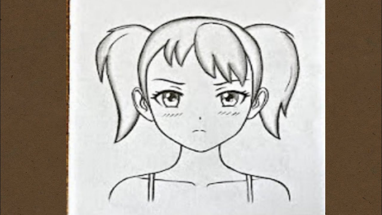 How to draw a sad anime girl drawing step by step/Anime drawing ...