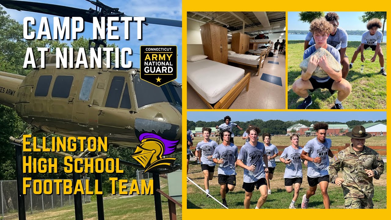 Ellington H.S. Football Team Visits Camp Nett at Niantic - YouTube