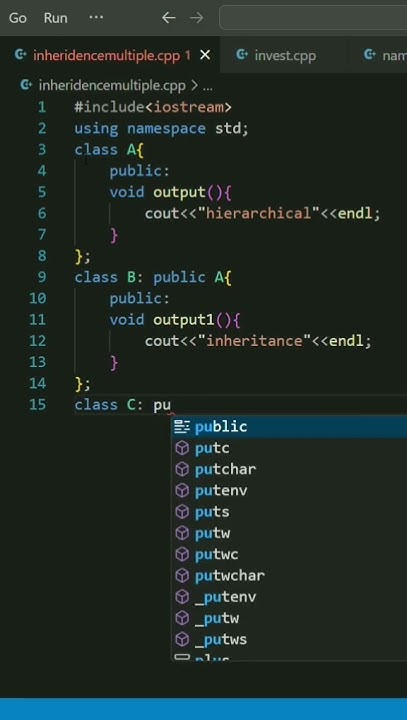 program hierarchical inheritance in c++ - YouTube
