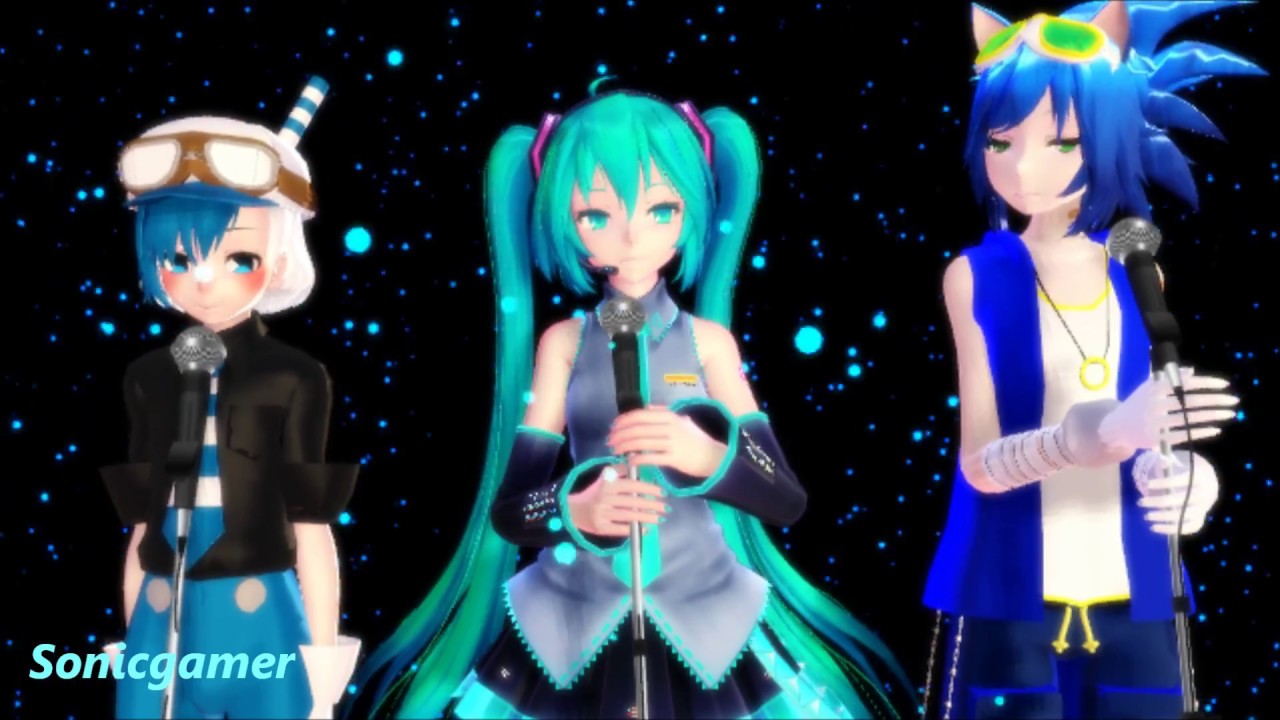 [MMD x Sonic x Cuphead x Vocaloid][DL]Shape of you-Sonic,Miku y Mugman ...