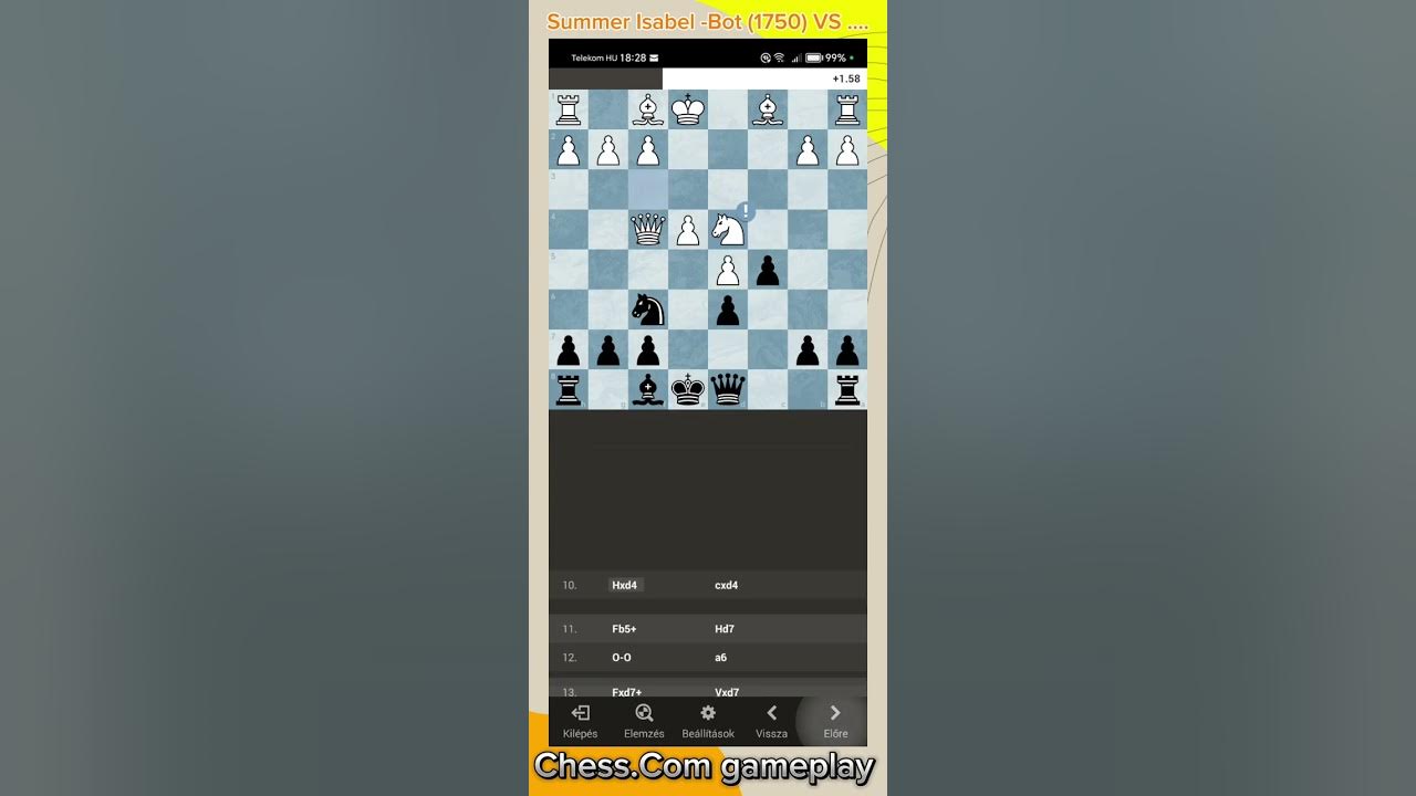 Summer Isabel -Bot (Chess.com) VS Zoltyah #chess #sakk #chesscom - YouTube