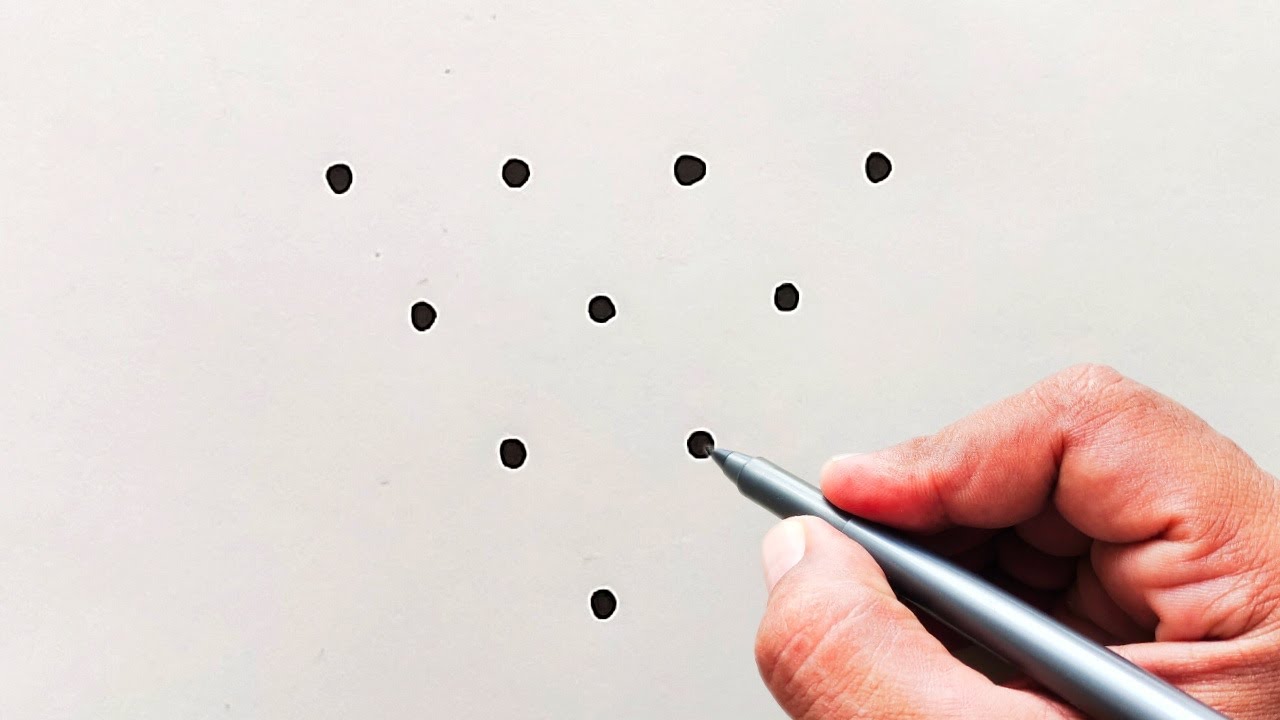 Dots Drawing | How to draw Amazing drawing from 4×1Dots | Dots Drawing ...