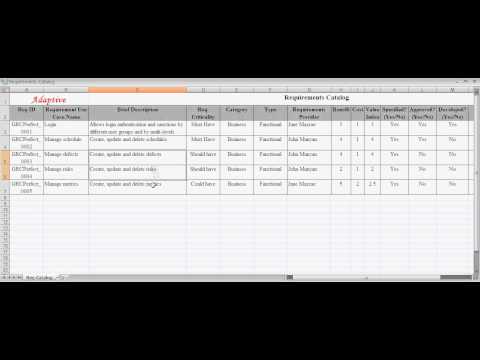 Demonstration of Requirements catalog | Adaptive Processes - YouTube