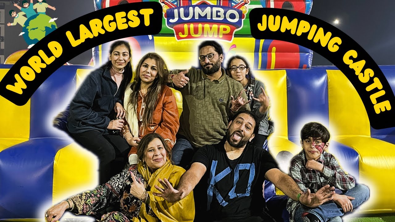 Worlds Largest Jumping castle jumbo jump Lahore! Guinness World Records ...