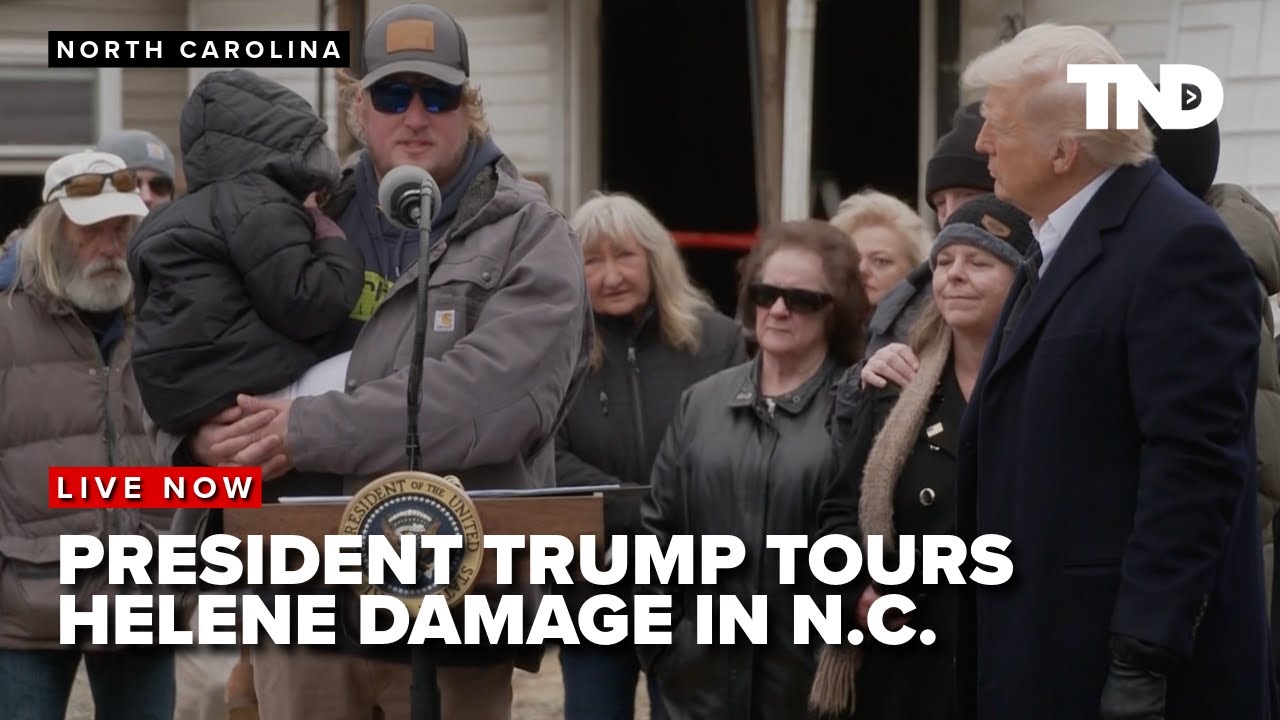 President Trump meets with families who lost homes to Hurricane Helene ...
