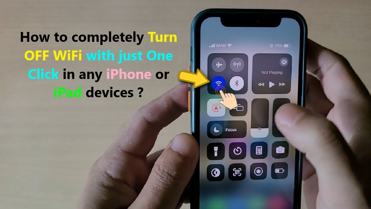 How to completely Turn OFF WiFi with just One Click in any iPhone or ...