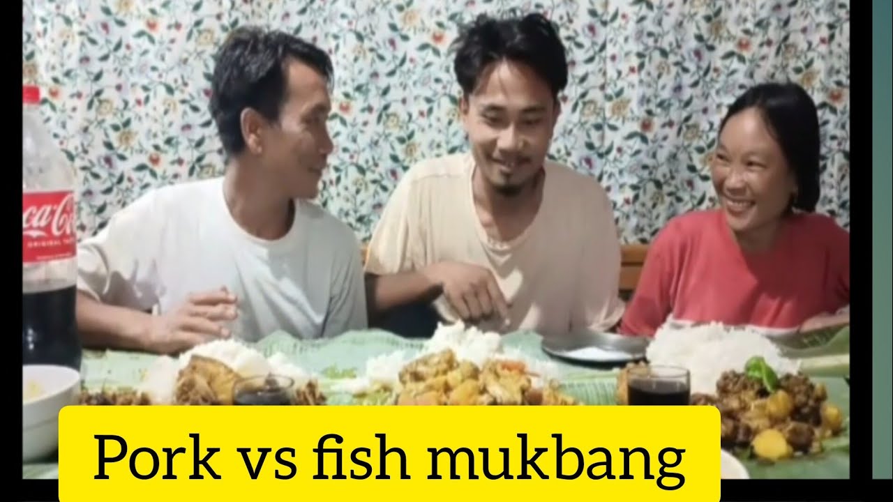 PORK VS FISH MUKBANG 🐟 || NORTHEAST MUKBANG #mukbang #viral - YouTube
