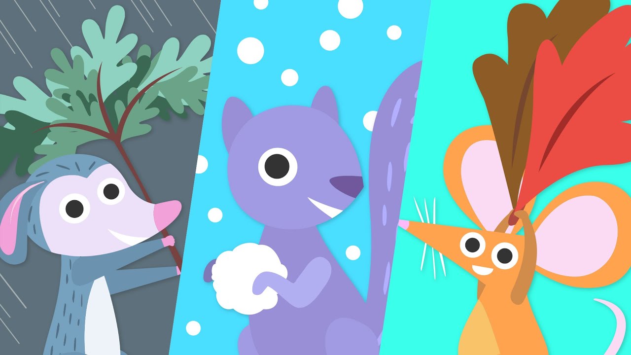 Changing Seasons! Falling Leaves, Snowflakes, and More! | Cartoons for ...