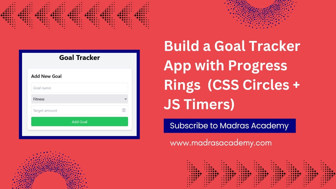 Create a Daily Goal Tracker App with Progress Rings | CSS Animations ...