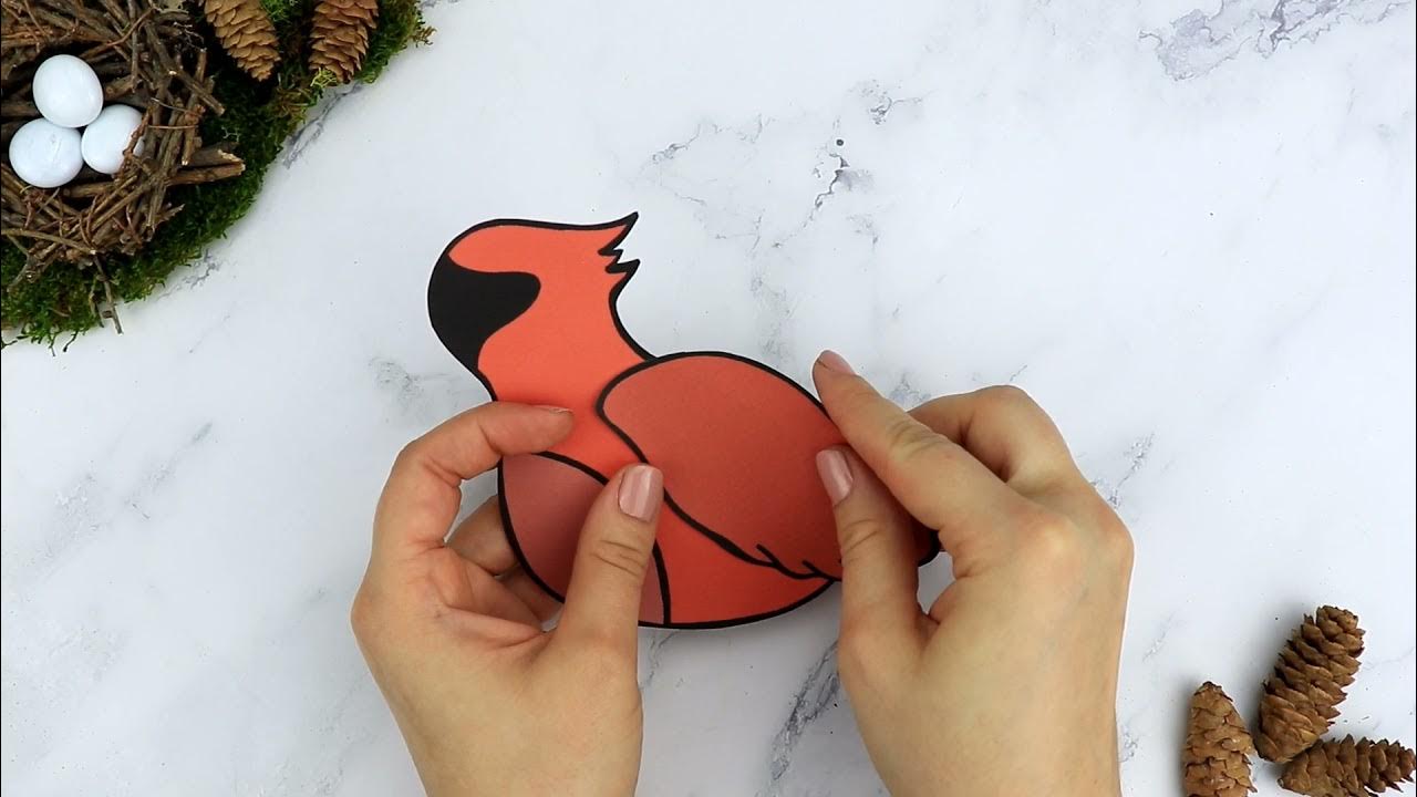 Easy and Free Printable Cut and Paste Cardinal Craft for Kids - YouTube
