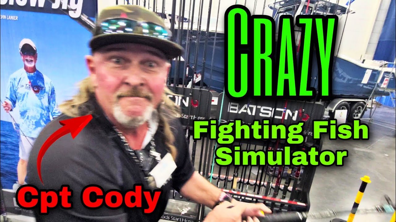 ** CRAZY ** Fighting Fish Simulator | Houston Fishing Show 2024 - YouTube
