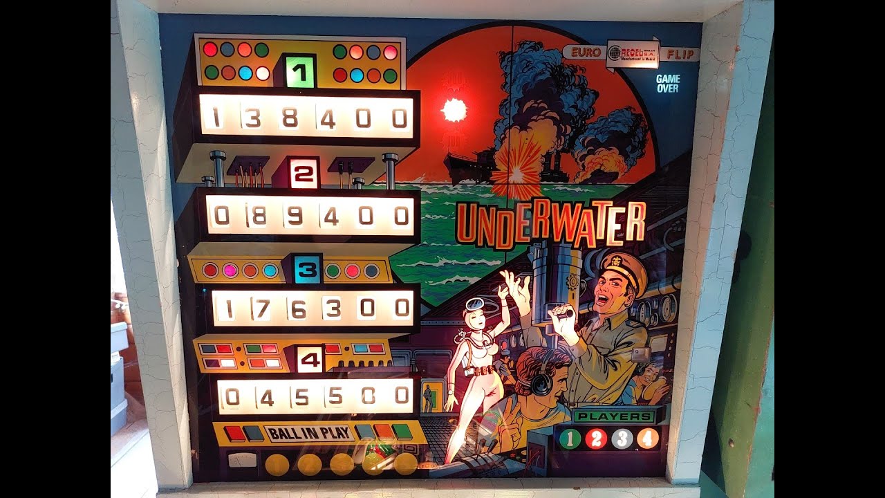 Pinball UNDERWATER (1976) from Spain producer RECEL in Gameplay - YouTube