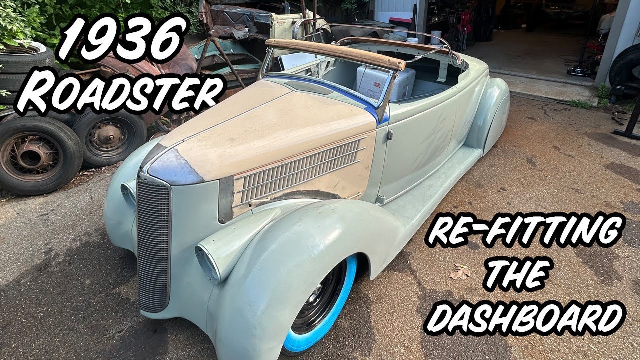 1936 Ford Roadster Custom Dash Fitment and Parts Haul - YouTube