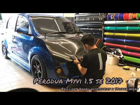 Perodua Myvi 1.5 SE 2017 Wrap Bonnet Ceramic Carbon Teckwrap USA - YouTube