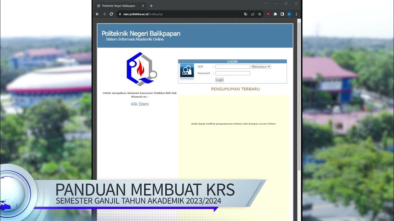 Panduan Pembuatan KRS Online MBKM Semester Ganjil Tahun Akademik 2023/2024 - YouTube