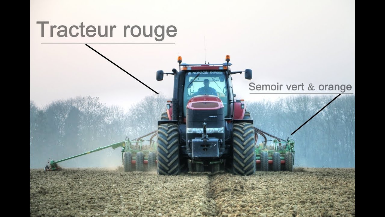 Semis d'orge de printemps avec un Case IH MAGNUM 340 et semoir Amazon ...