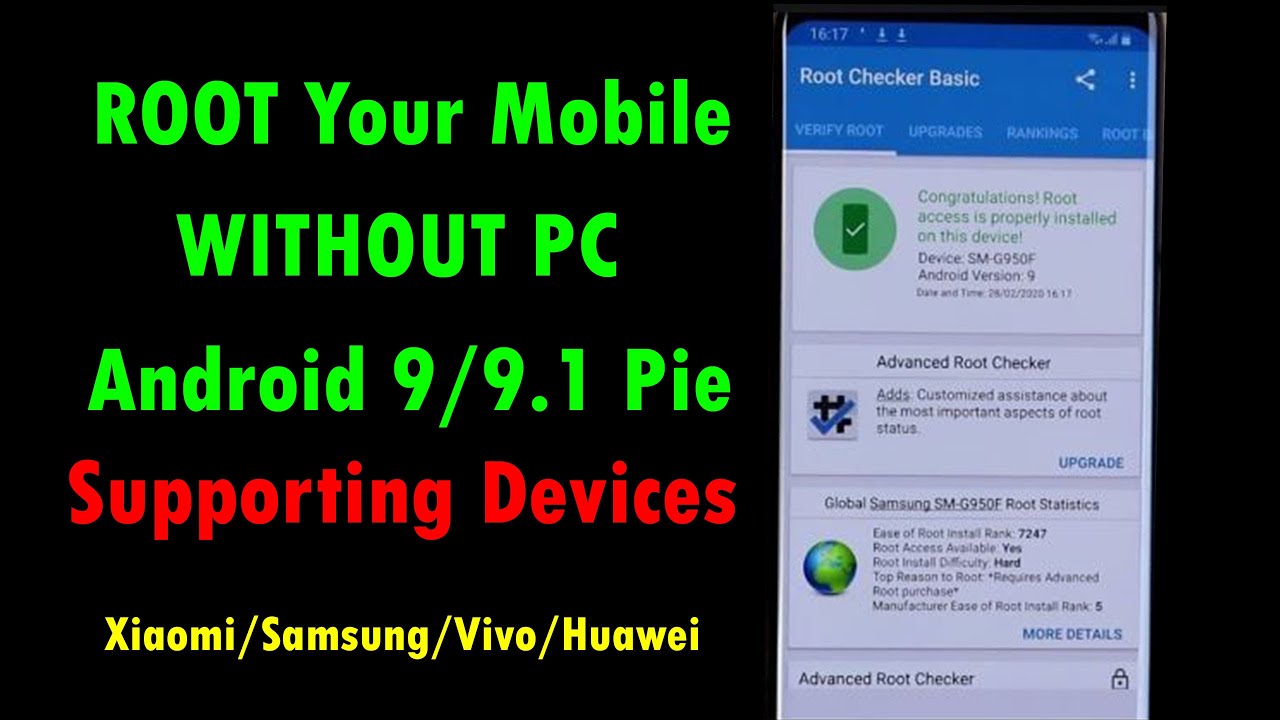 How To Root Android 9/9.1 Pie Version Without PC | Support All Xiaomi ...