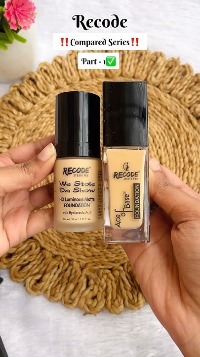 Recode part 1 / recode foundation /three shade of recode foundation #recode #foundation #makeup ...