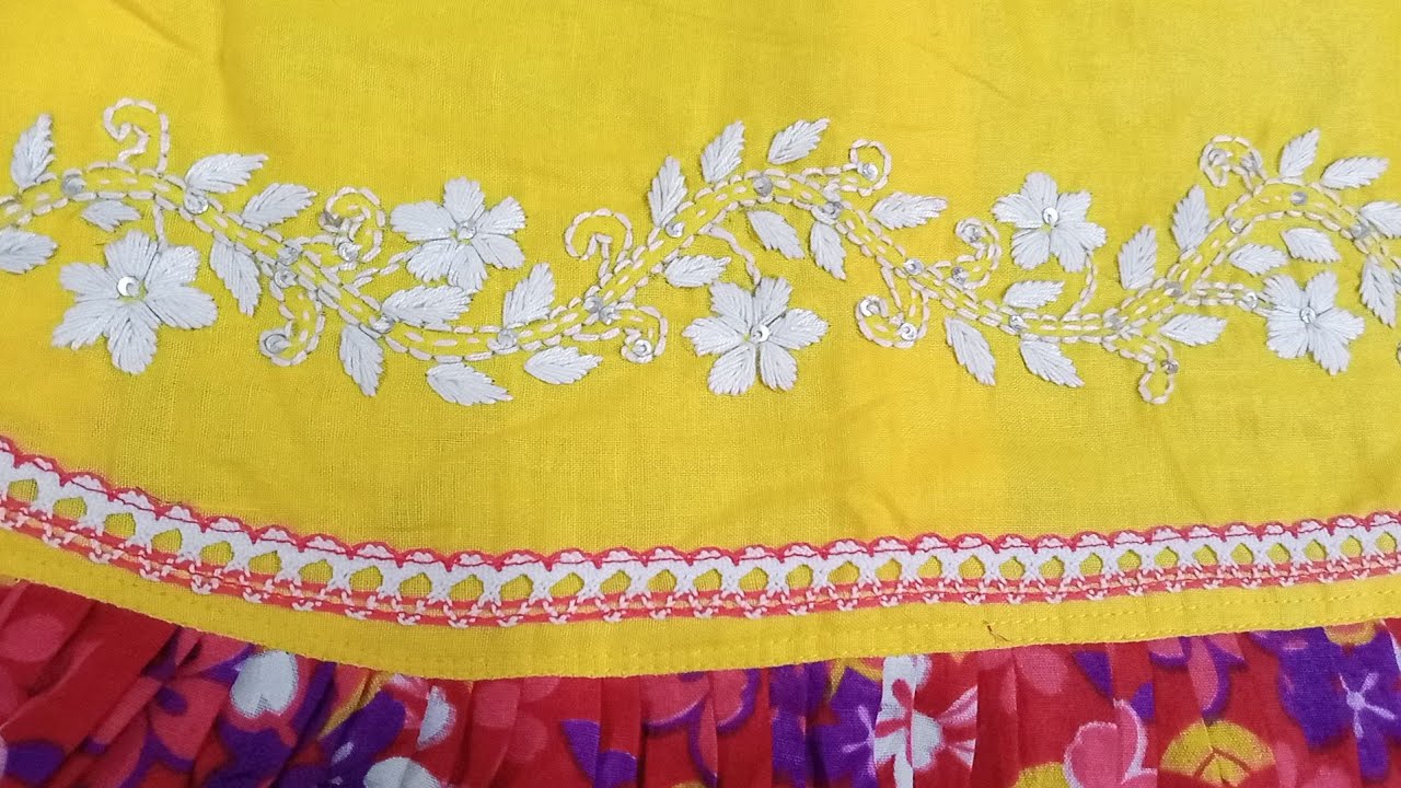 Hand Embroidery baby dress design/Nasima Handicraft design - YouTube