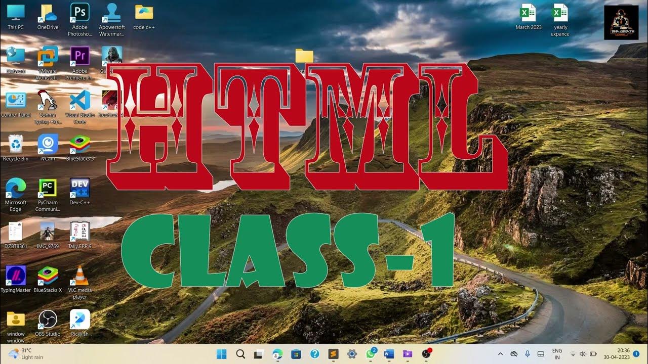 HTML Class-1 HTML Tutorial for Beginners | - YouTube