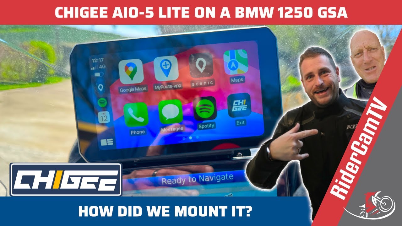 Chigee AIO 5 Lite Riding System fitted to a BMW 1250 GSA - YouTube