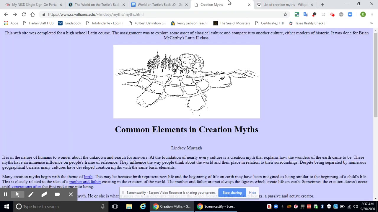 Explanation of assignment "The World on the Turtle's Back" - YouTube