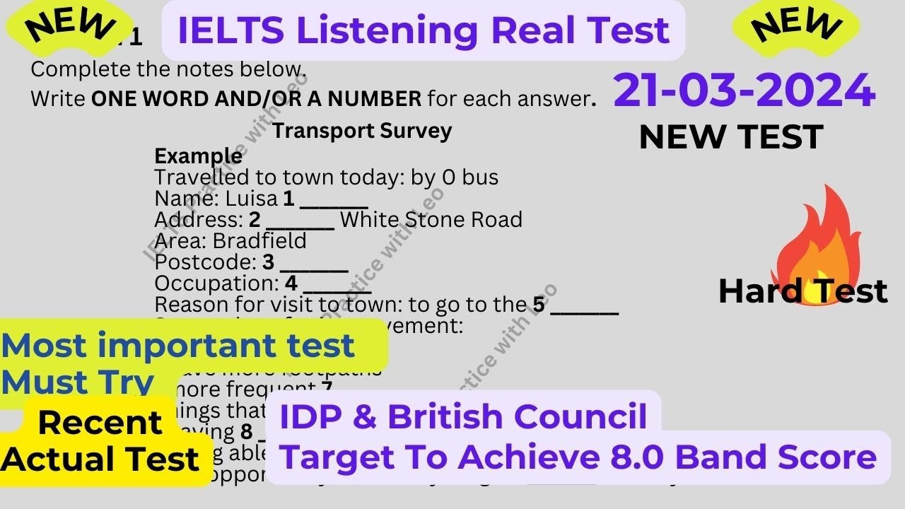 IELTS Listening Practice with Recent Actual IELTS Exam with Answers ...