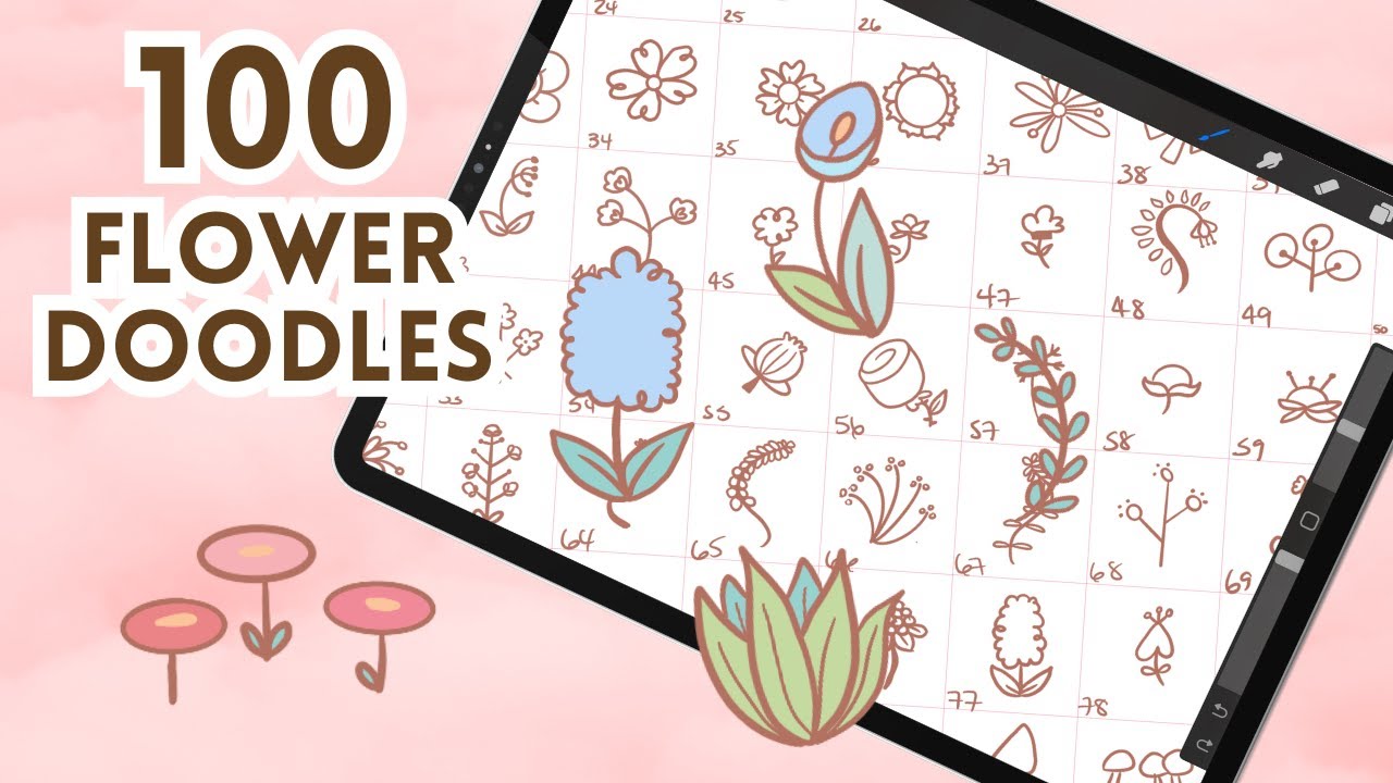 100 Beginner-Friendly Flower Doodles 🌸 - YouTube
