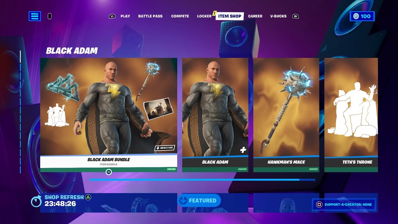 the new black Adam skin - YouTube