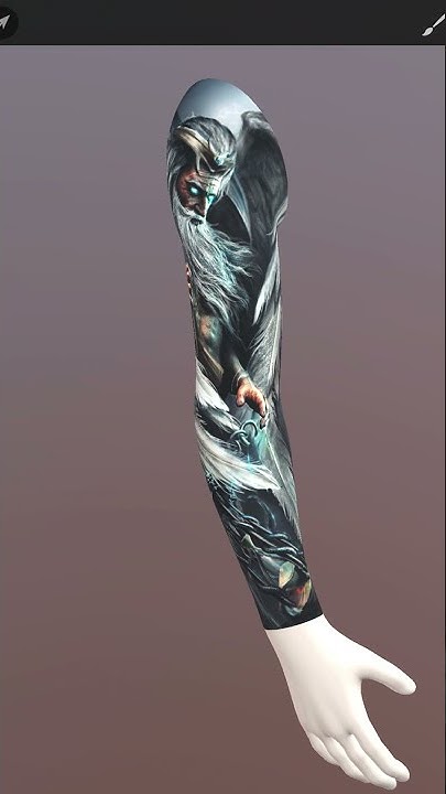 Procreate 3D | Tattoo sleeve project | Tattoo 3D model | #Shorts - YouTube