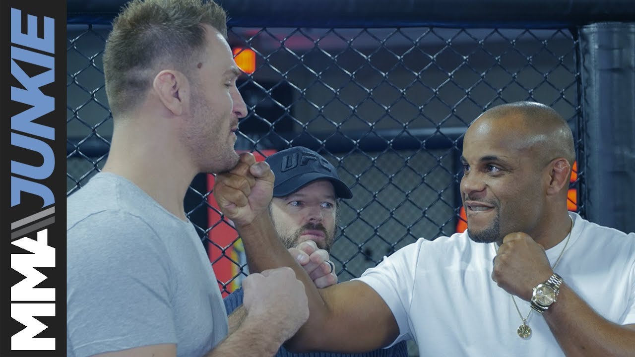 Stipe Miocic, Daniel Cormier face off in las Vegas - YouTube