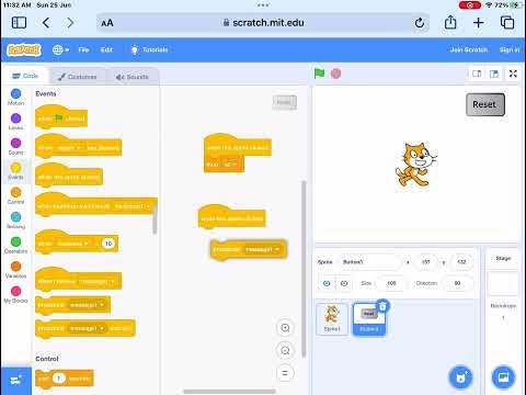 How to make a reset button in scratch - YouTube