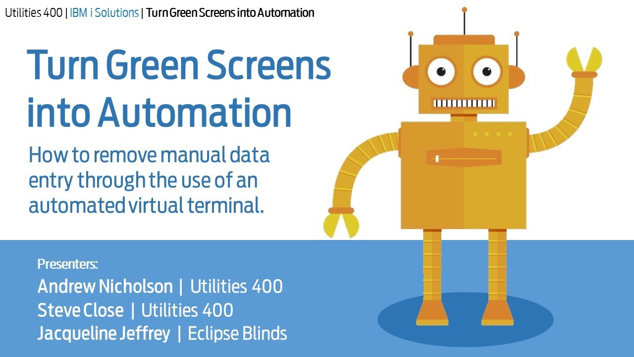 Turn #IBMi Green Screens into Automation - YouTube