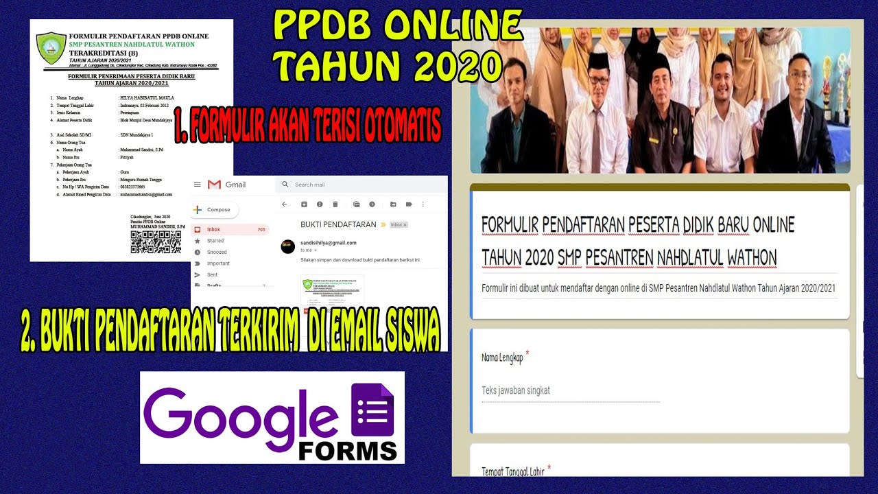 Cara Membuat PPDB Online Tahun 2020 Dengan Google Form - YouTube