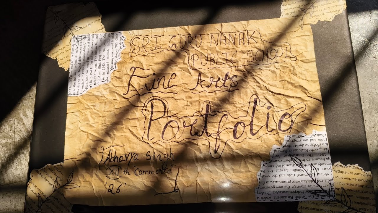 Fine arts practical file 🌷portfolio class 12 cbse - YouTube