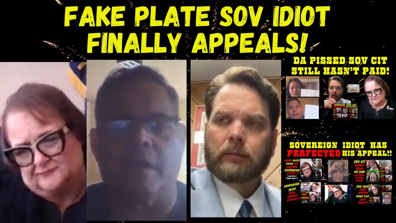 FAKE PLATE SOVEREIGN IDIOT FINALLY HAS APPEALED!!! - YouTube